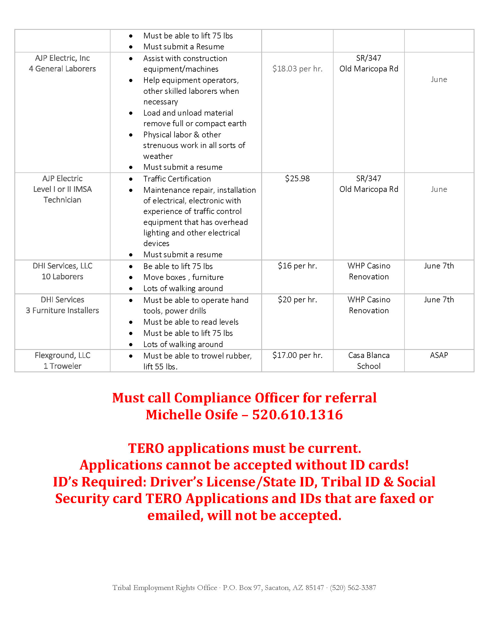 Gila River Indian Community Employment & Training Department